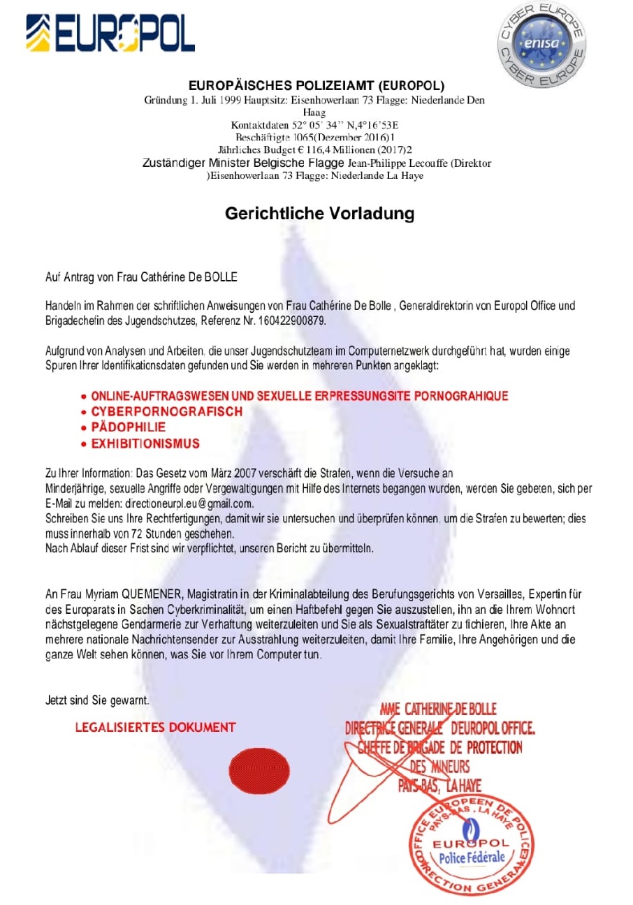 EUROPOL ed IBAN europei sfruttati in campagne di scam massive – CERT-AGID