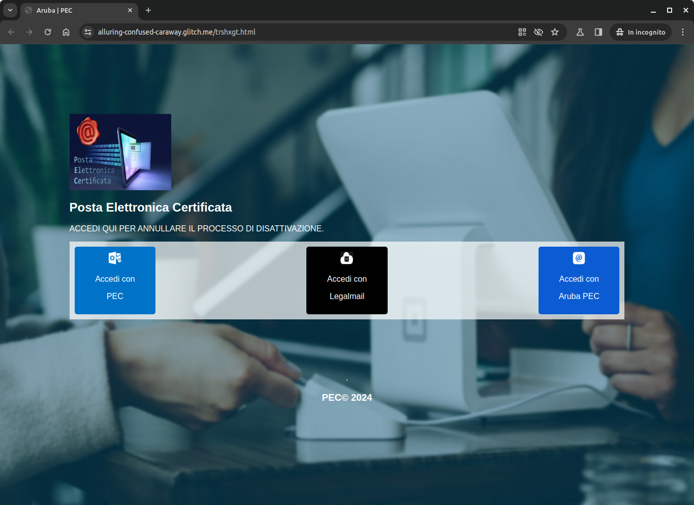 Campagna di phishing PEC: Credenziali inoltrate ad un bot Telegram ...